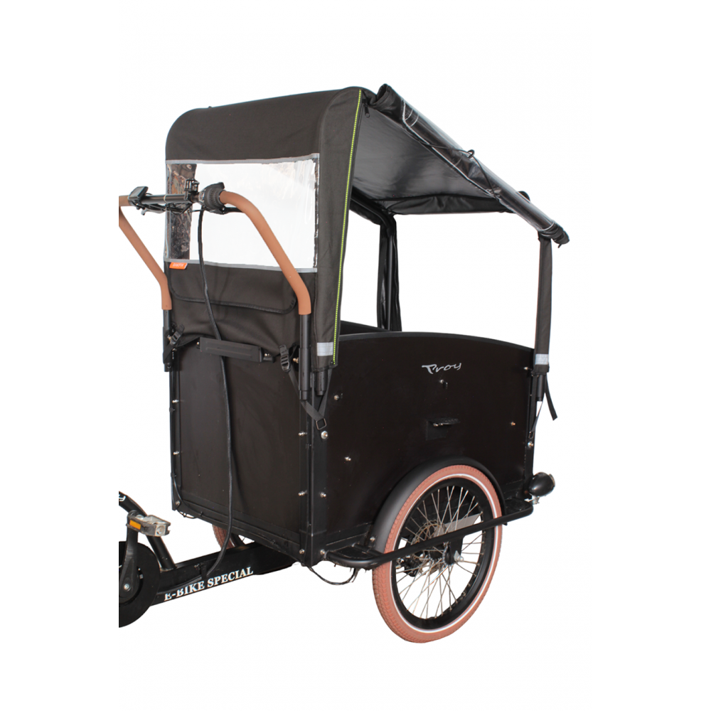 Troy cargo bike rain tent cover color black (without tent poles)
