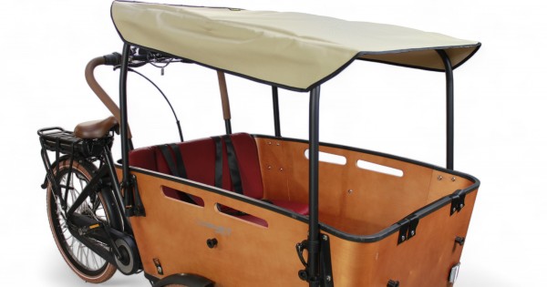 Vogue Carry 3 cargo bike sunroof black sun canopy